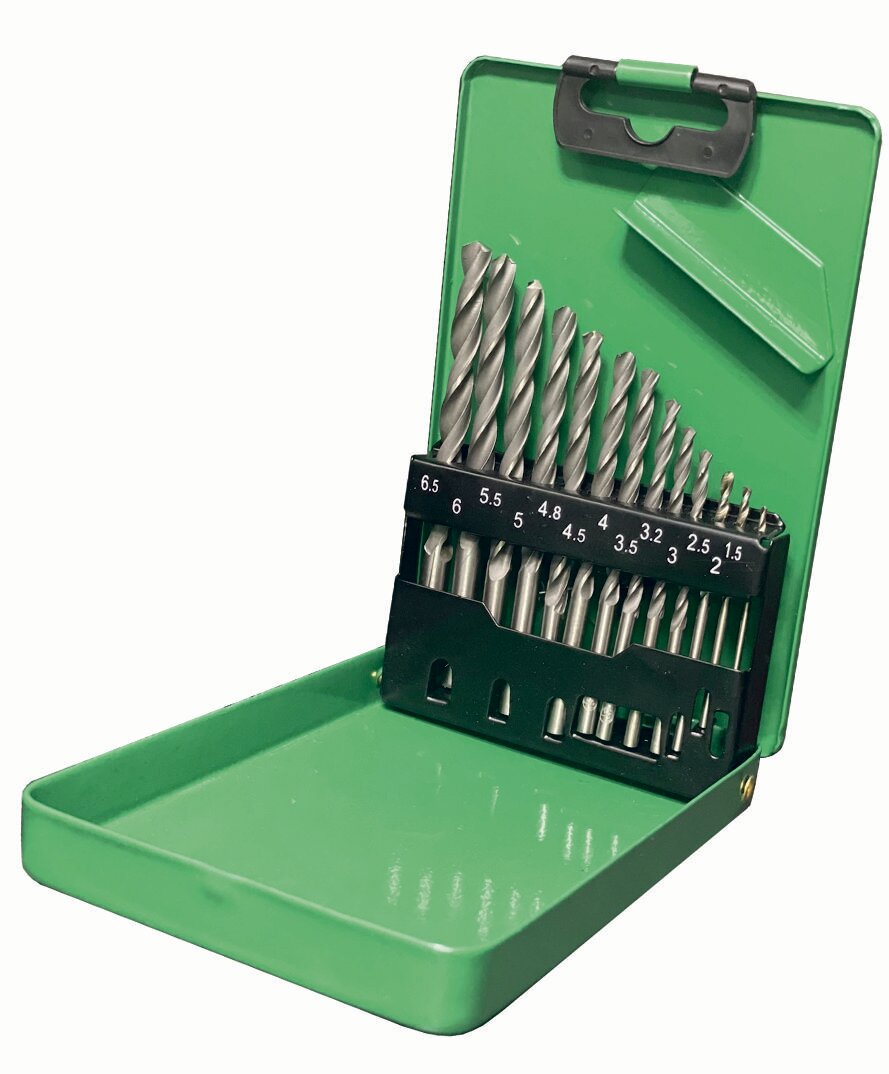 Сверла по металлу набор 13 шт. Резолюкс в металлическом кейсе Р6М5 1,5-6,5х0,5; 3,2; 4,8 мм