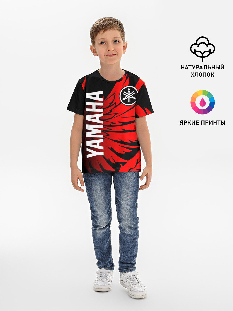 Футболка хлопковая детская YAMAHA / ЯМАХА / МОТОСПОРТ