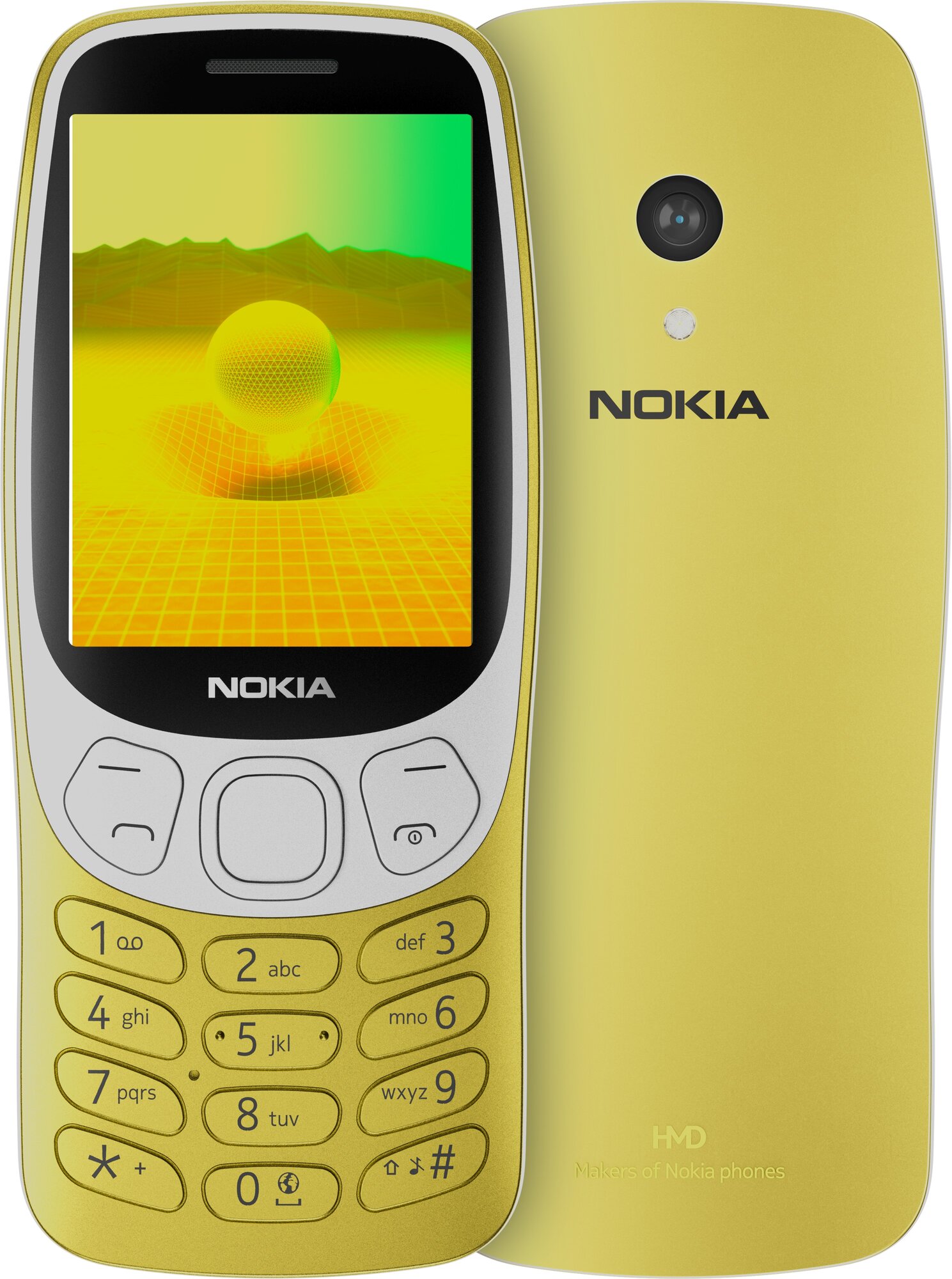 Кнопочный телефон NOKIA 3210 4G, Dual Sim, EAC, золотистый (TA-1618)