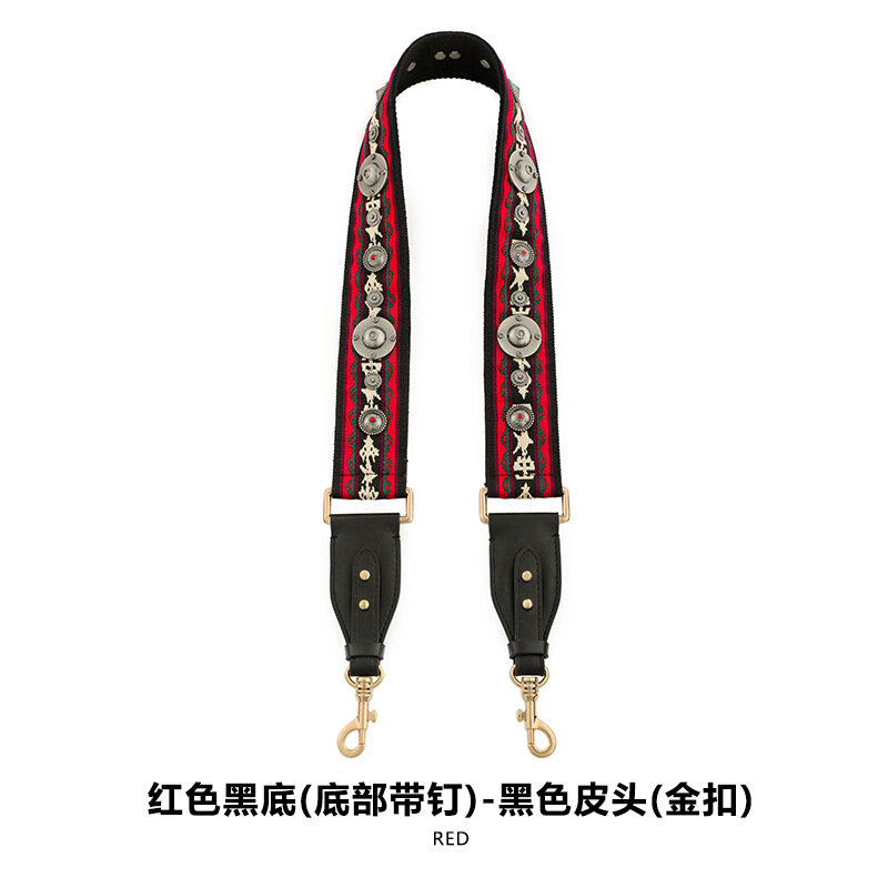 Ремень для седельной сумки Ma Huangshi MHS-F-64, кожаный, с заклепками