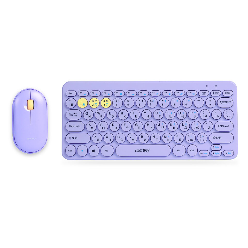 Клавиатура беспроводная + мышь Smartbuy SBC-510590AG-V, фиолетовый*