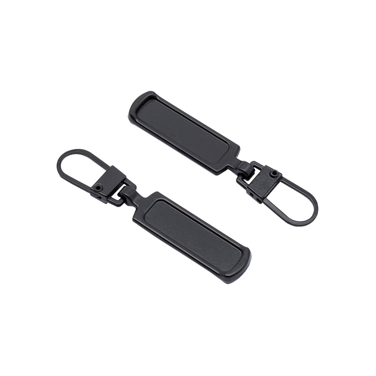 Пуллер для молнии с карабином, 9*48 мм, 10 шт, металлический, Айрис (черный)