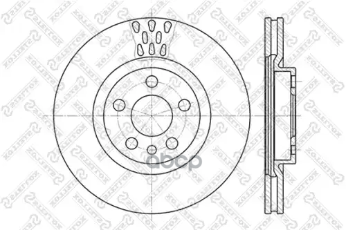Диск тормозной передний! Fiat Ulysse, Peugeot 806 2.0/1.9TD/2.1TD 94> Stellox арт. 60209942VSX