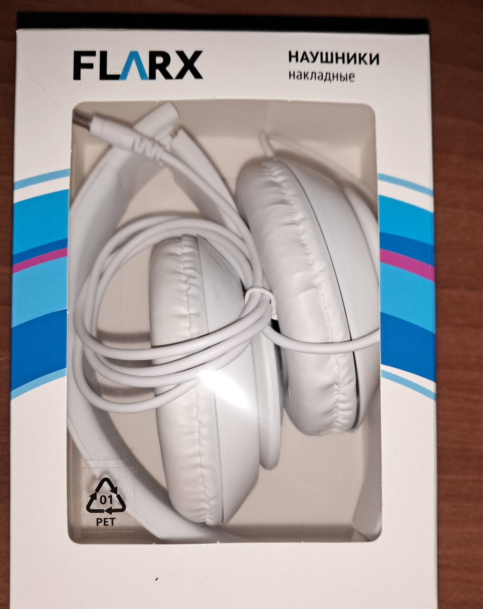 Наушники накладные, FLARX, большие полноразмерные, белые, складные, 3.5 штекер