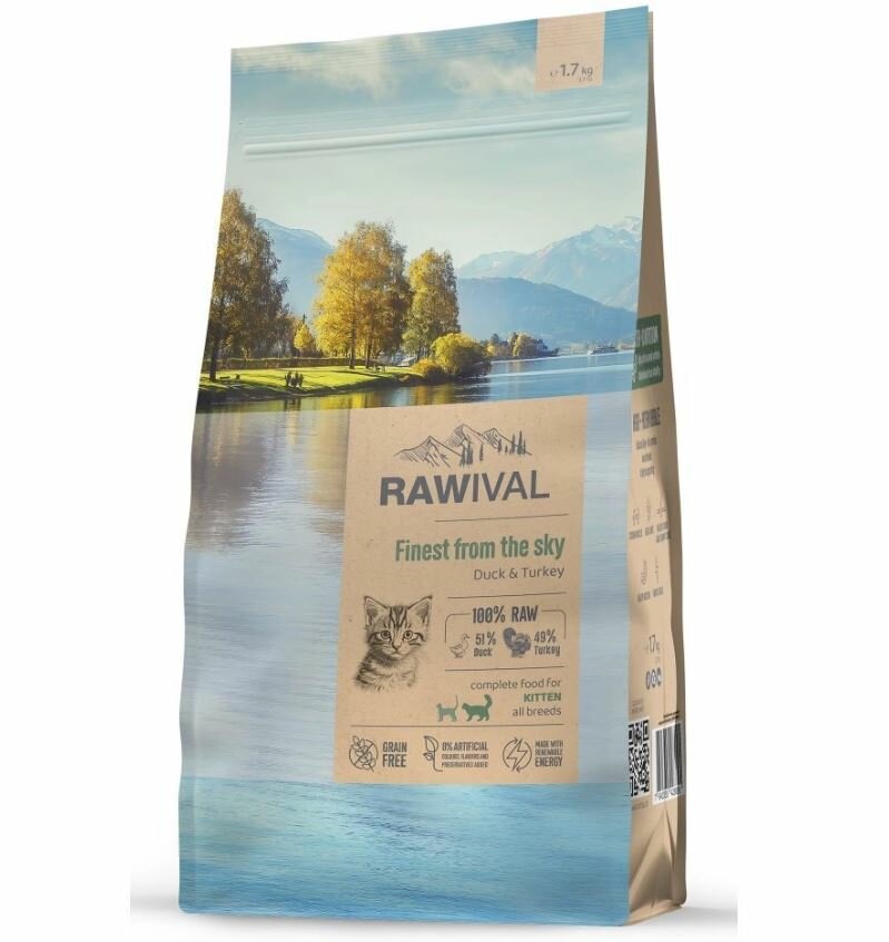 Сухой корм для котят с уткой и индейкой Finest from the Sky, 1,7кг