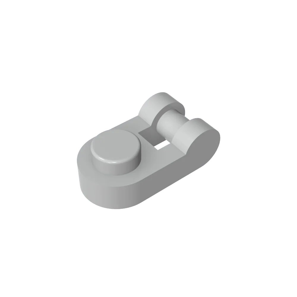 Пластиковая тарелка Gobricks 1x1 с ручкой, Серый (071)