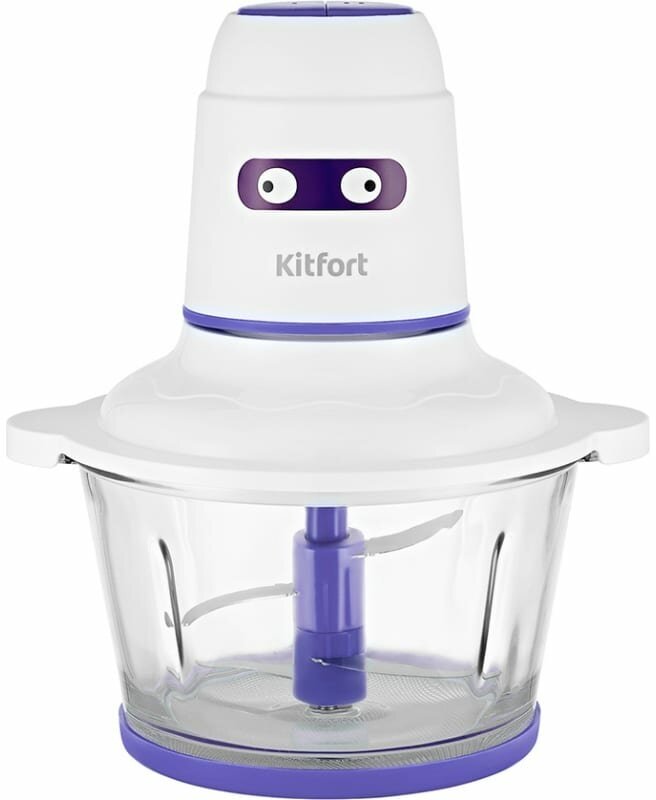 Измельчитель электрический Kitfort КТ-3050-1 белый/фиолетовый