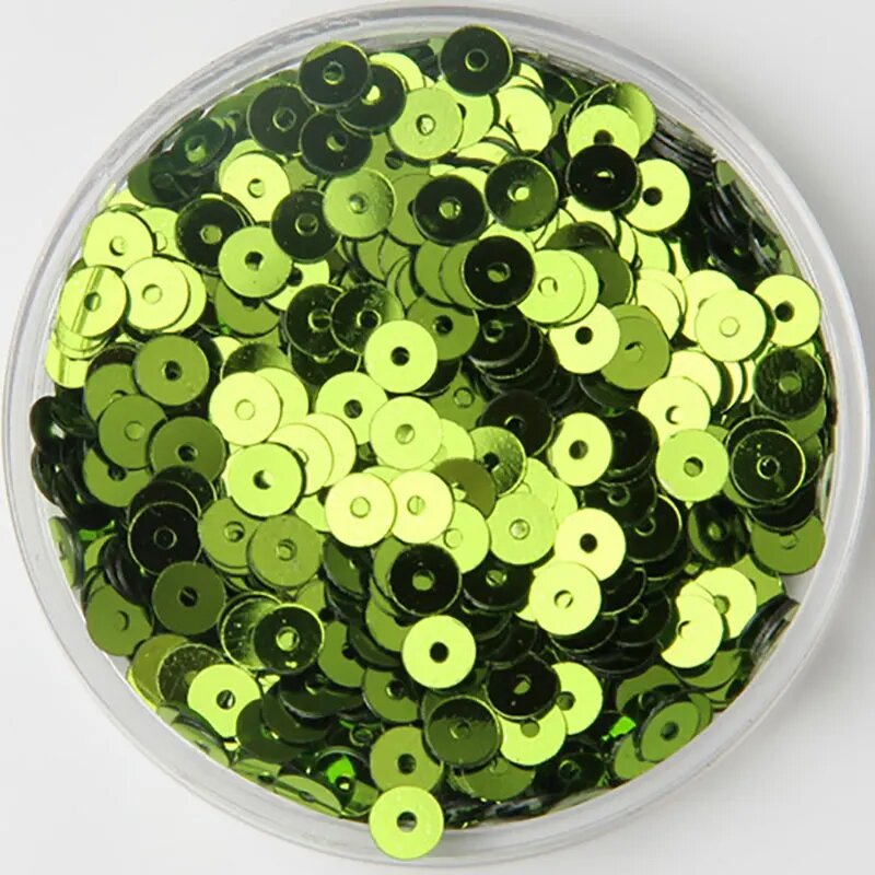 Блестки ПВХ круглой формы Зеленый, 8mm 10g, Зеленый, ArmyGreen