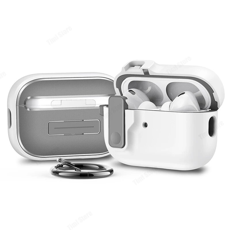 Противоударный чехол для AirPods Pro 2 GerTong ForAirpod Pro2 USB-C, White