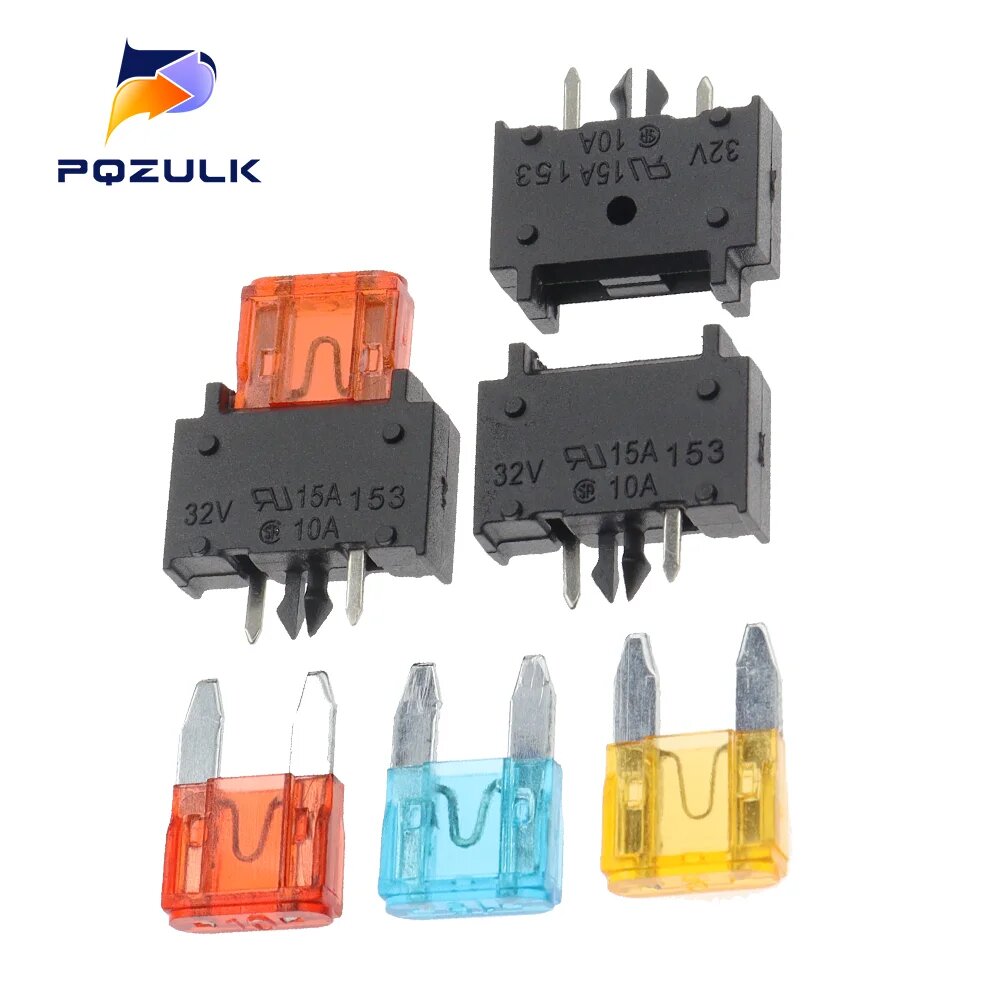 PQZULK Мини держатели предохранителей 10 шт. 1A