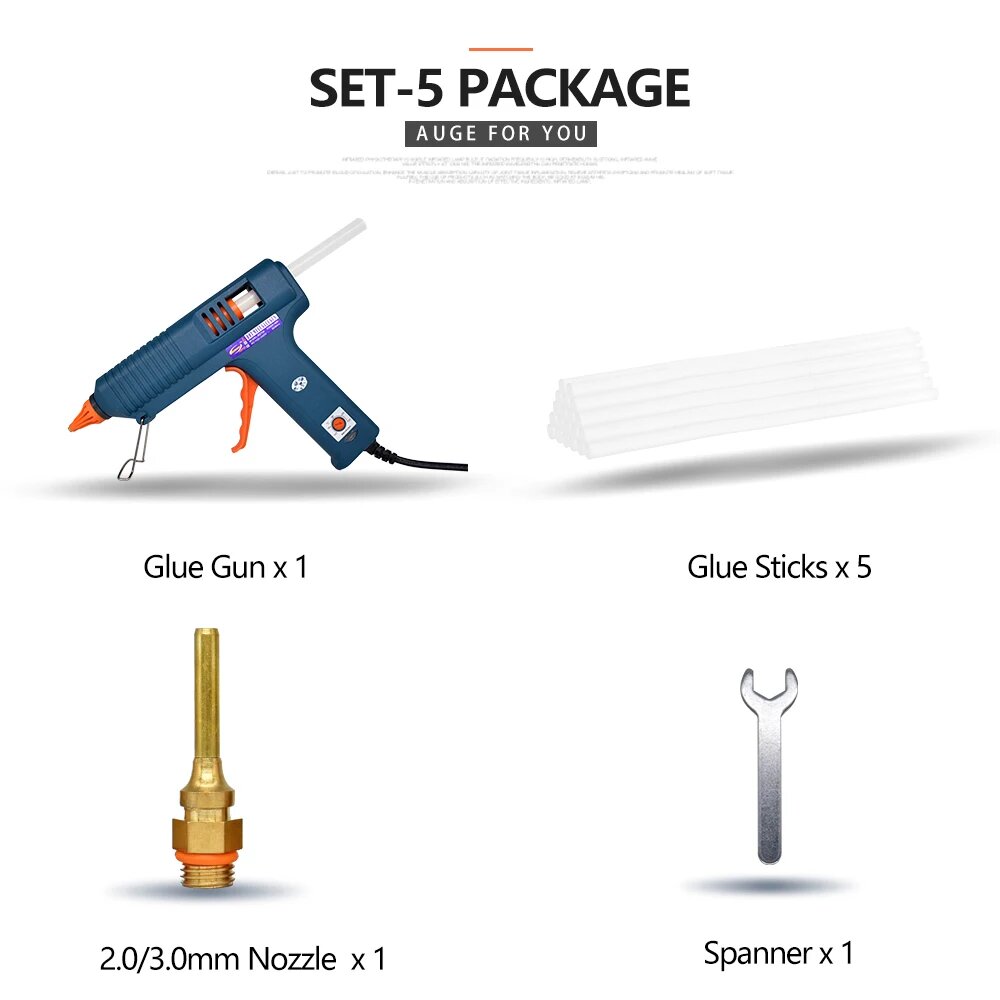 Sackful Горячий клей пистолет 150 Вт ЕС, SET-5