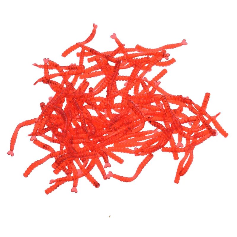 WDAIREN силиконовые приманки красные черви 20мм 100pcs