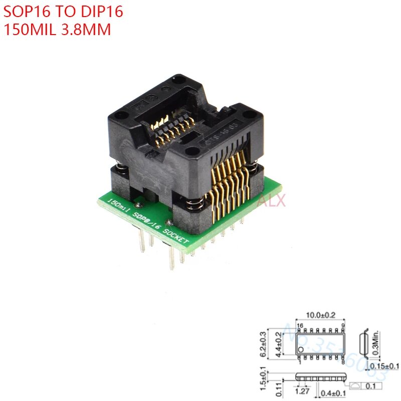 ALINSIN SOP16 to DIP16 адаптер для программирования