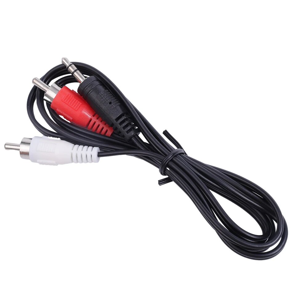 3,5 мм разъем на 2 аудиокабеля RCA Стерео разъем «папа» на RCA «папа» Aux кабель для телевизора Звук Телефон Ноутбук Mp3 Ноутбук Видео колонки