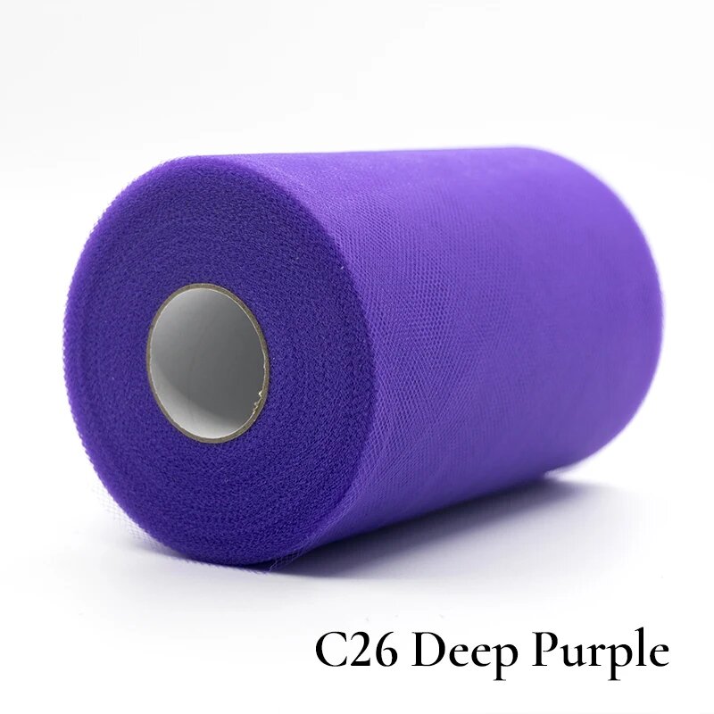 Тюль полиэстер фиолетовый 26Deep Purple, 100 ярдов