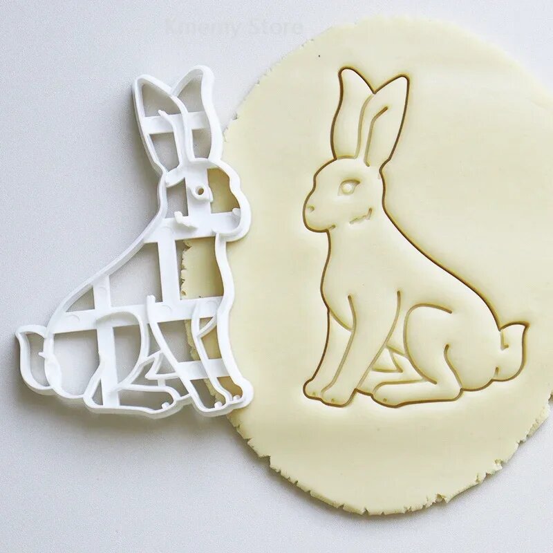 Формочка для печенья Бегущий кролик 3D пластиковая