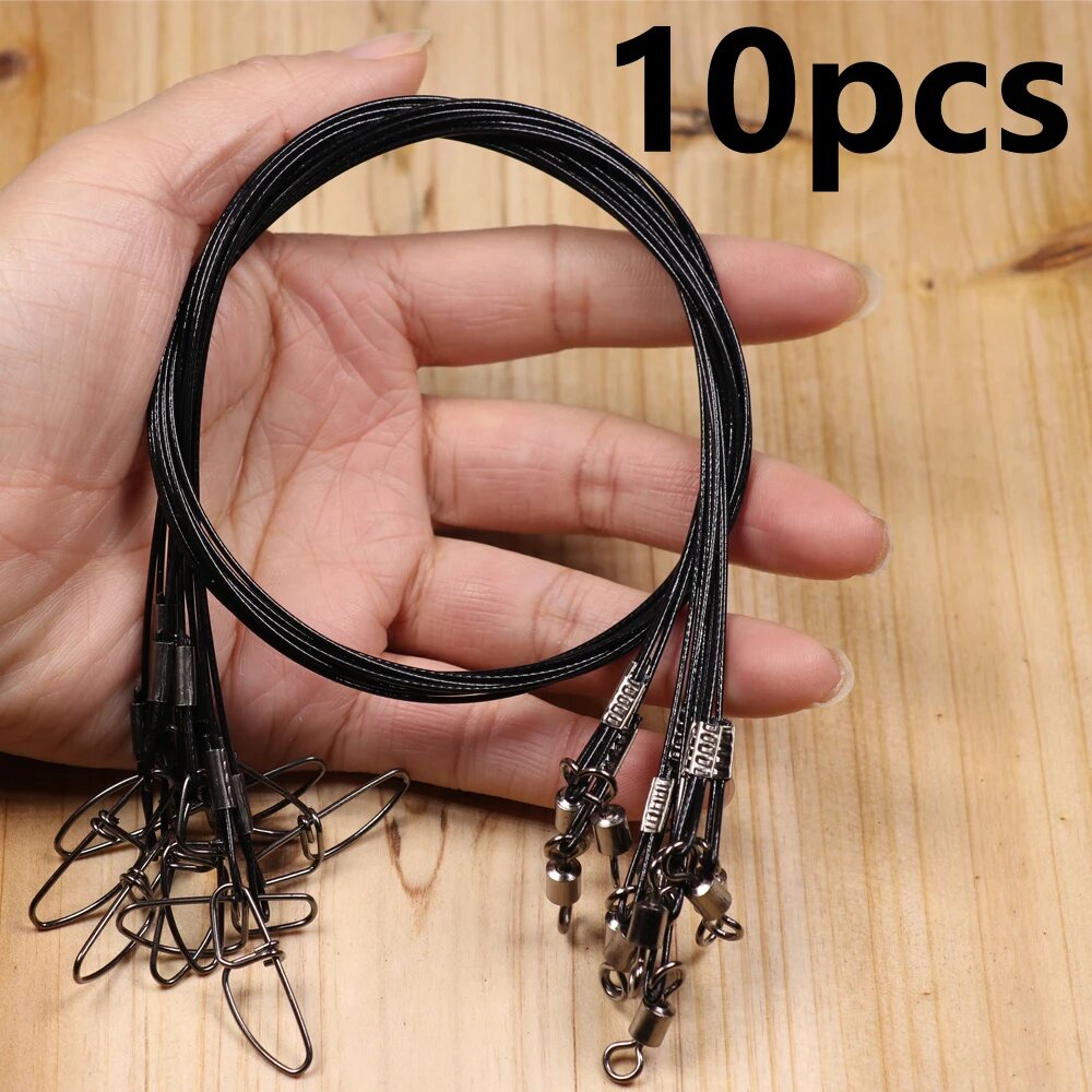 Стальной рыболовный поводок 50 см 150 фунтов