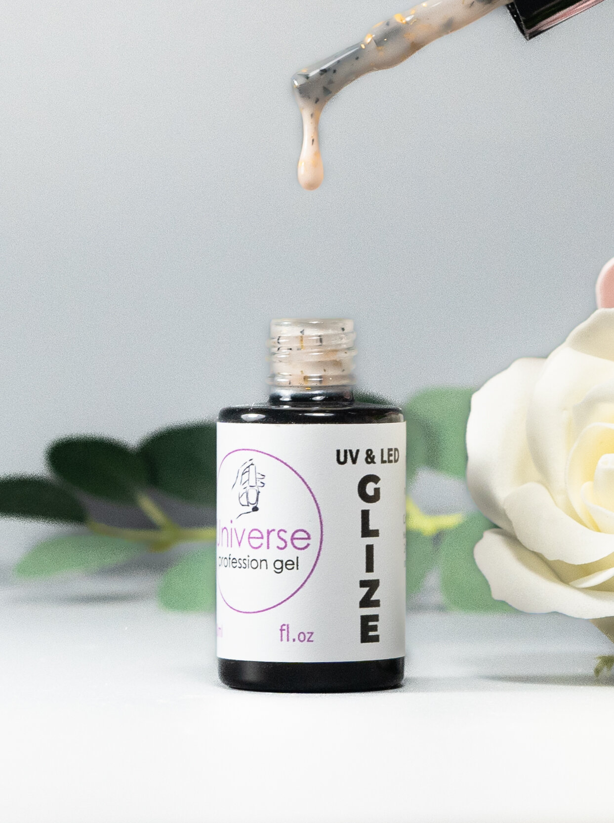 Гель лак Universe Profession Gel , GLIZE 1 Молочный RAF 10мл