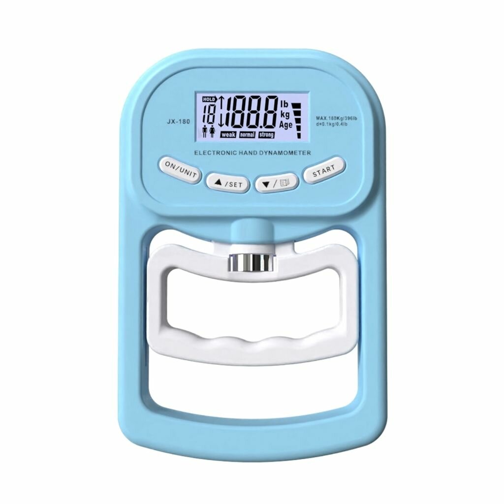 Цифровой электронный тест мощности ручной силы Динамометр, Синий