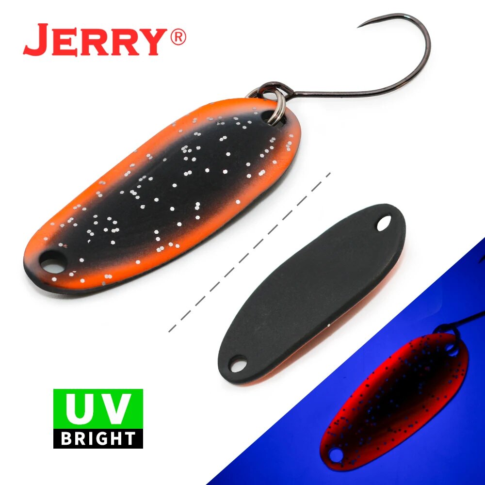 Jerry Triones 3 г 5 г Высококачественные рыболовные ложки с одним крючком Ложки для форели Приманки для ловли форели Двухсторонние цветные жесткие приманки