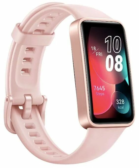 Умный браслет Huawei Band 8, AMOLED экран, влагозащита, розовый