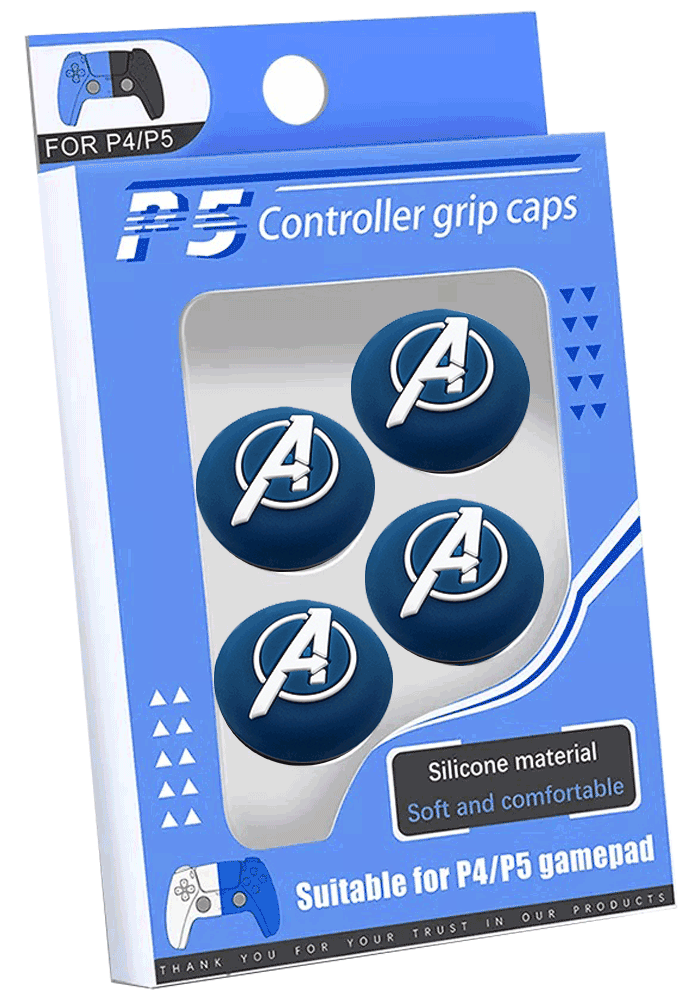 Силиконовые накладки на стики геймпада Sony PlayStation PS4/PS5/Xbox [Marvel Avengers]