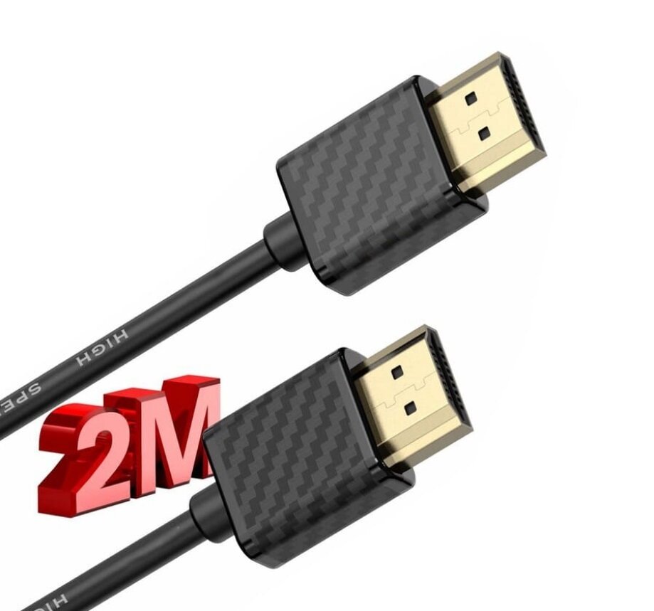 Кабель HDMI Earldom 4K Ultra HD Cable, HD Version 1.4-2.0, HDMI(M) - HDMI(M), 2 м, Черный