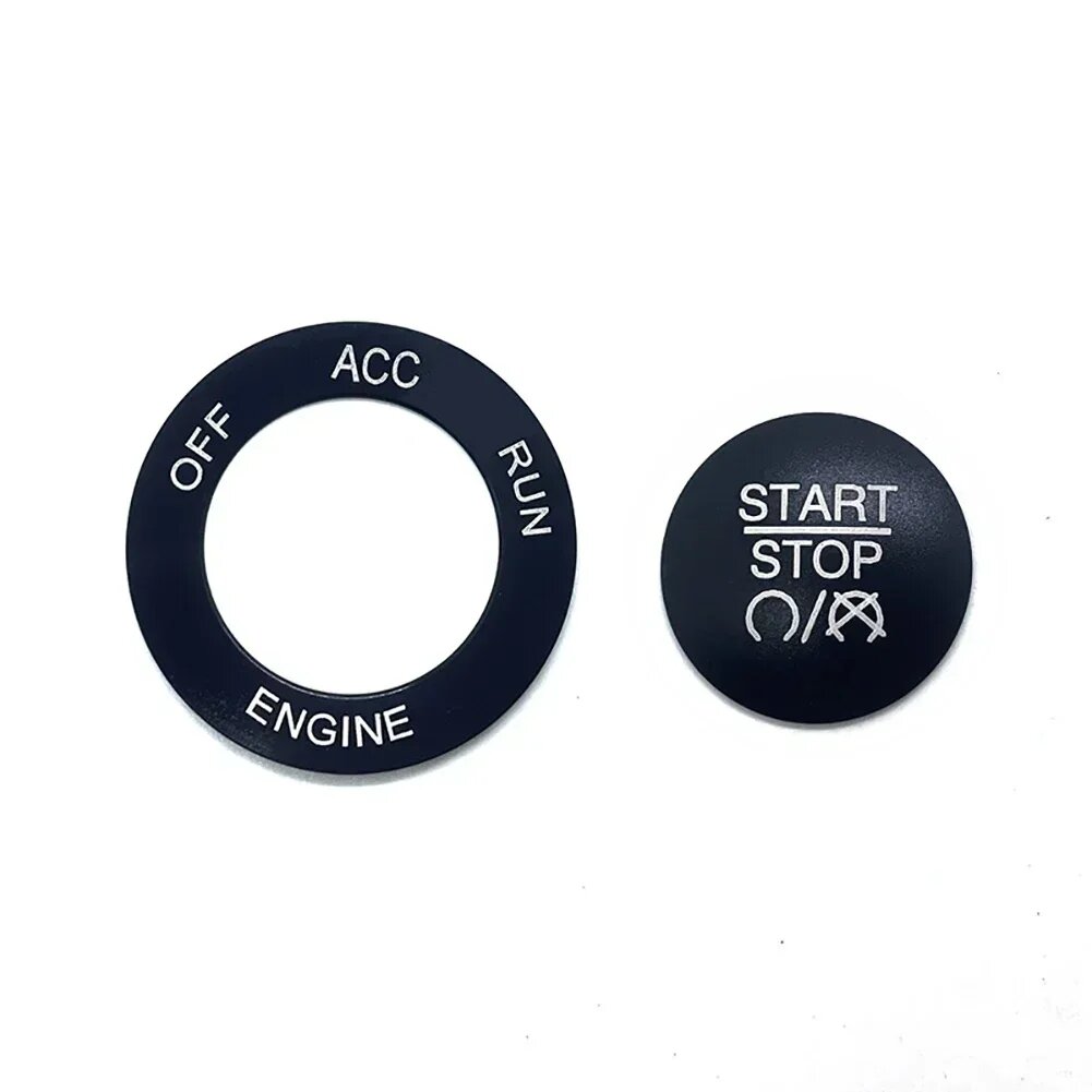 Наклейка для запуска и остановки двигателя автомобиля, аксессуары 2Pcs Black