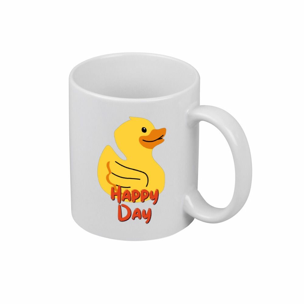 Кружка Счастливый день с желтой уточкой