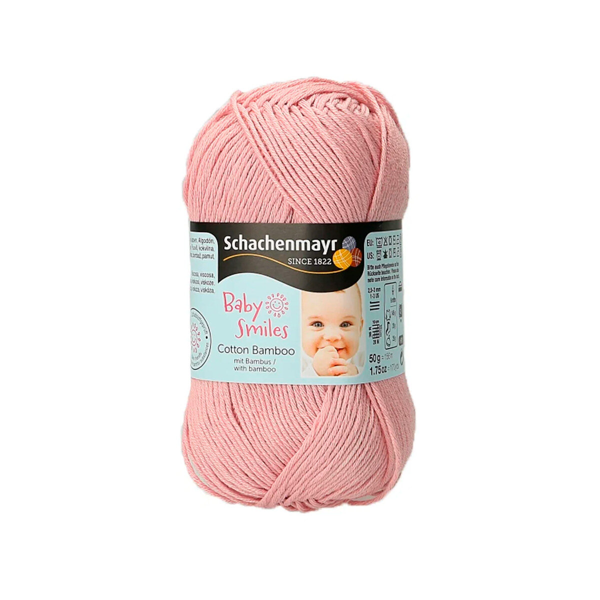 Cotton Bamboo /Коттон Бамбу/ пряжа Schachenmayr Baby Smiles, MEZ, 9807370 (01038, altrosa (увядшая роза), розовый)