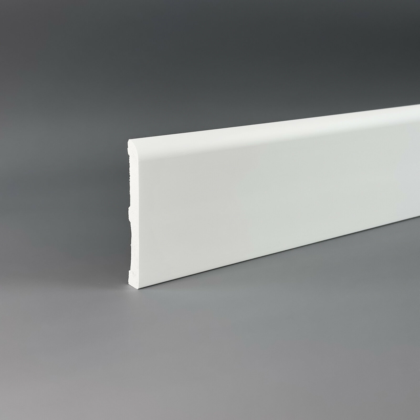 Плинтус дюрополимер напольный Paolo Arte Konture (Паоло Арте Контур), 100х12х2000 мм, Kr035P белый