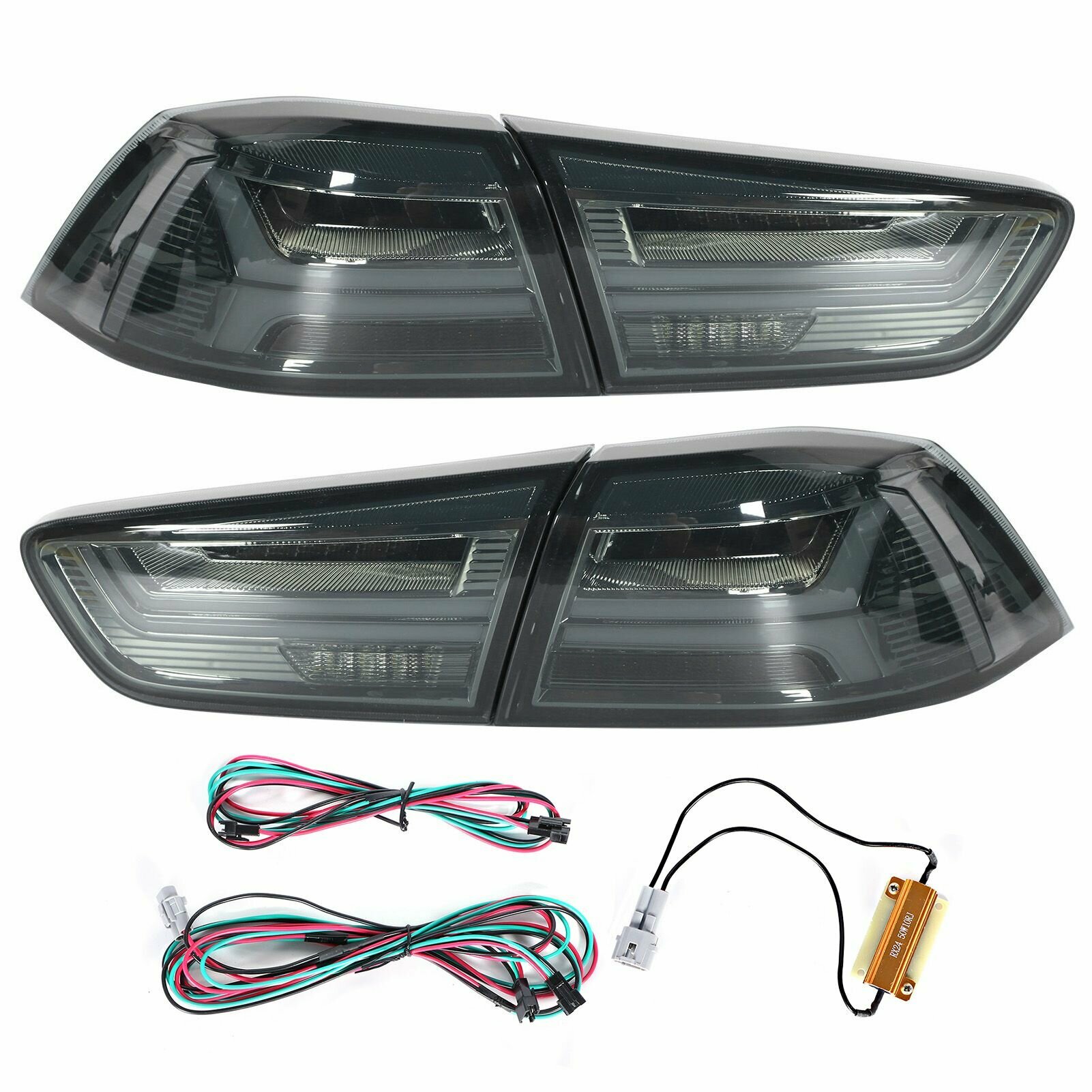 Полностью светодиодные динамические задние фонари VLAND, дымчатые линзы, подходят для Mitsubishi Lancer/Evo X 2008-2017