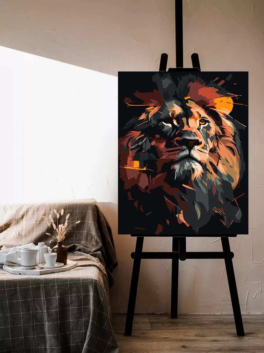 Картина по номерам Лев