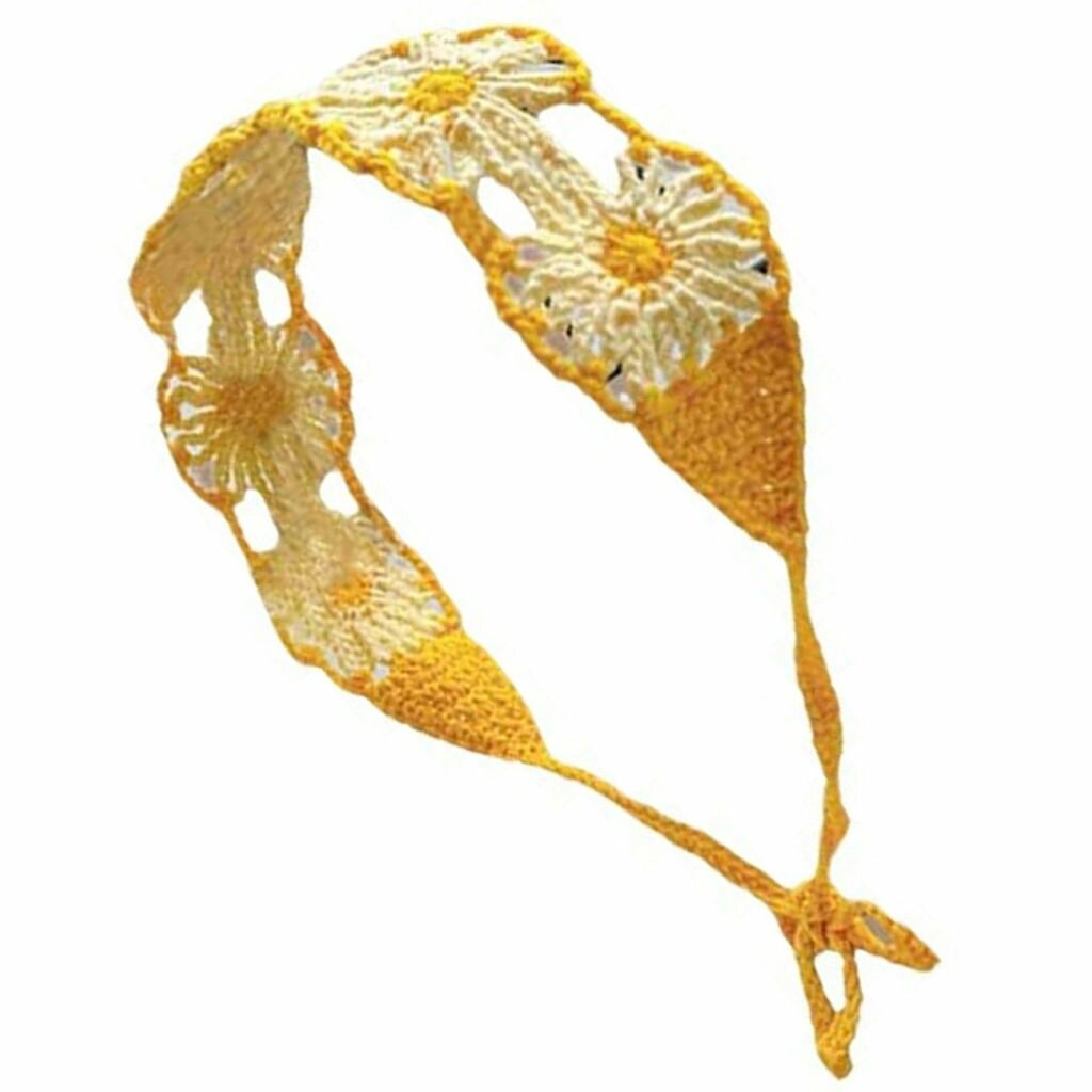 Вязаная повязка на голову лента для волос