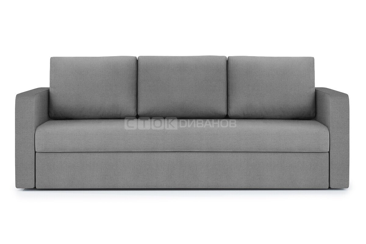 Диван Сток Диванов соло-евро Grey темно-серый 215 см, механизм еврокнижка