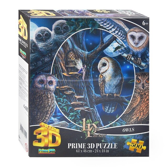 Пазл 3D Prime 3D Super "Коллаж "Совы", 500 деталей (32524)