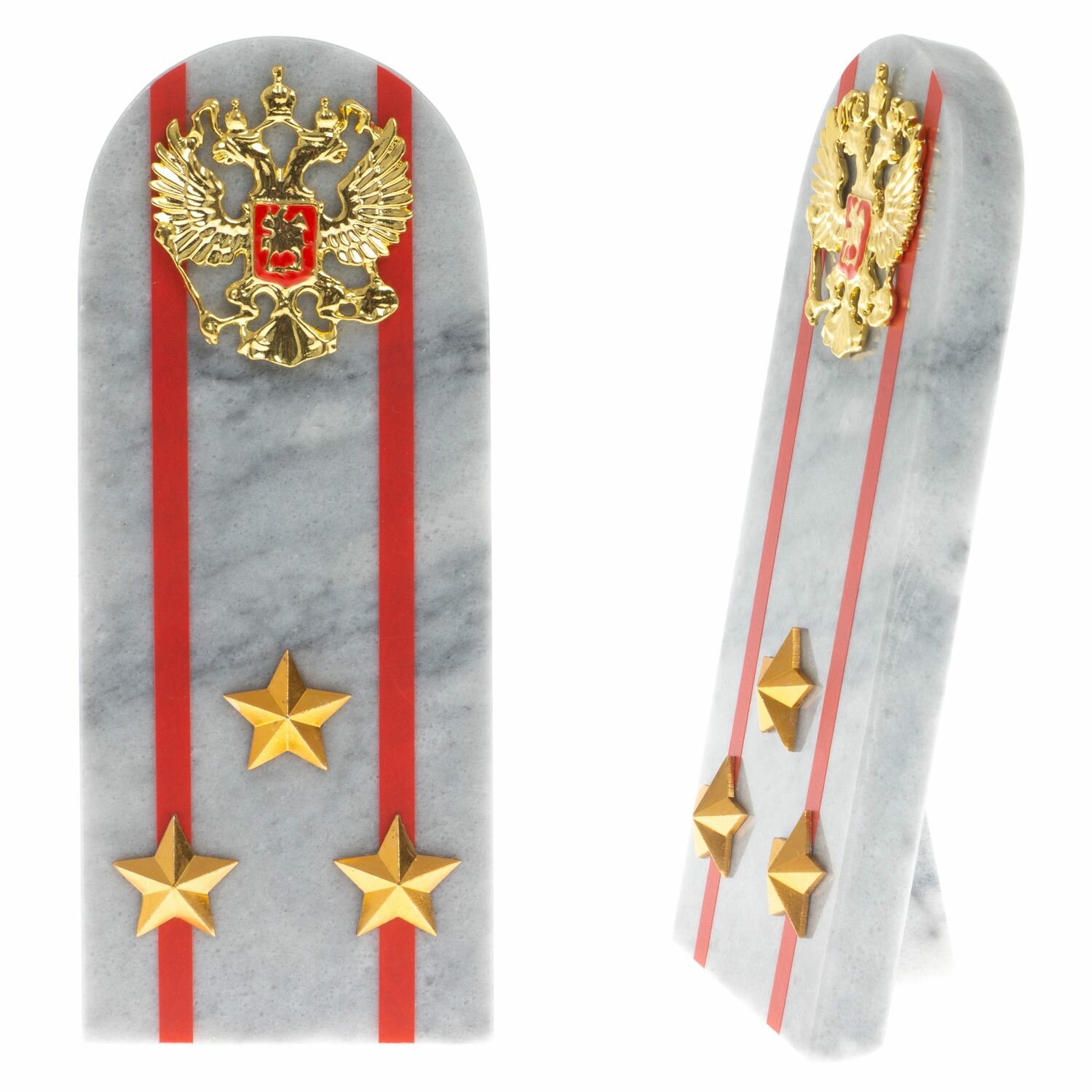 Сувенир погон "Полковник МВД" камень мрамор 129020