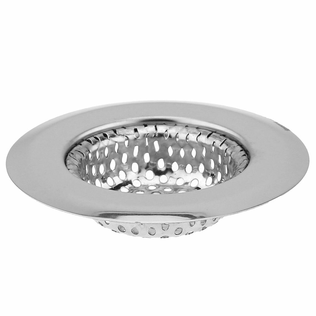 Пробка-сетка для раковины КНР из нержавеющей стали "Горошек", диаметр 7,2 см, высота 1,6 см, внутренний диаметр 4 см