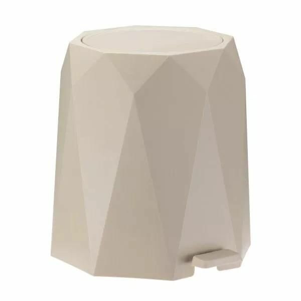 Контейнер для мусора Idea "Призма", педальный, 4,5 л, бежевый