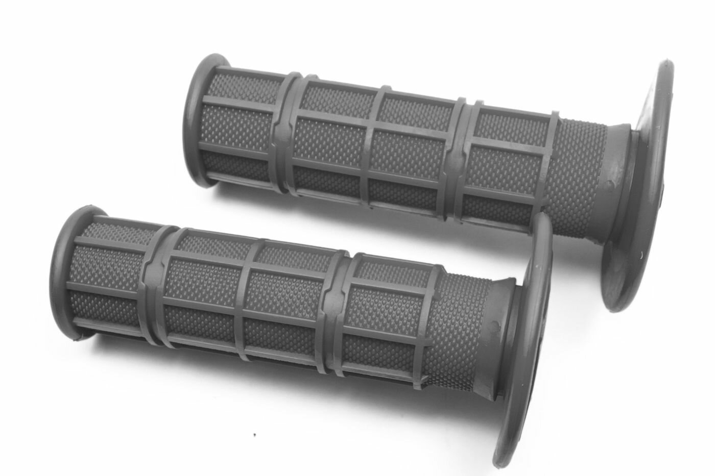 Ручки руля (грипсы) JMC Logo серые на мотоцикл, питбайк, эндуро.