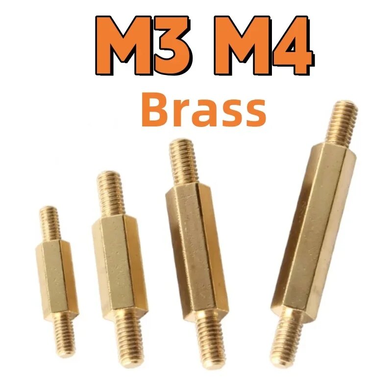 Латунные шестигранные винты M3 M4 M4x6 14 6mm-5pcs