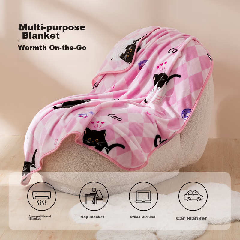 Crown Blanket, Winter Thickened And Fleece-Lined, Can Be Used As Bedding, Can Cover Dormitory Air Conditioning, Towel Blanket, Nap Shawl, Sofa Throw