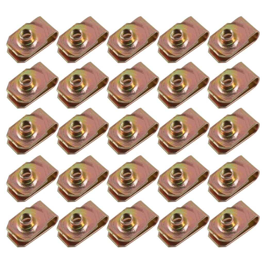 25 шт. Металлические U-образные зажимы с резьбой M8-M6-M5-M4 для автомобилей, мотоциклов, скутеров, ATV