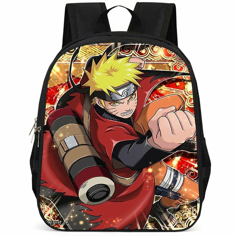 Рюкзак для детей 15 дюймов с темой Наруто, легкий и прочный, оксфордская ткань, размер 19.