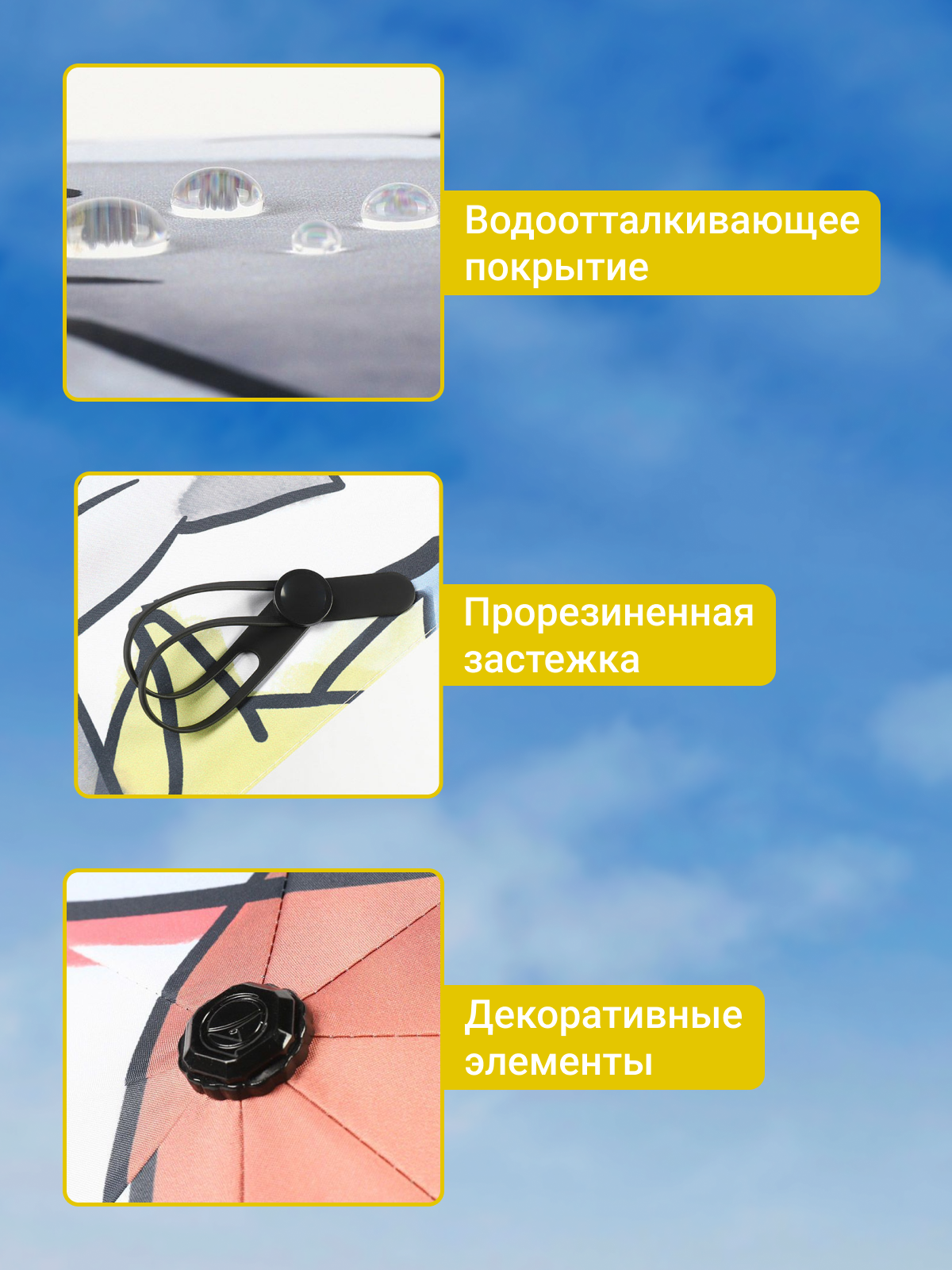 Зонт , коричневый — фото 1