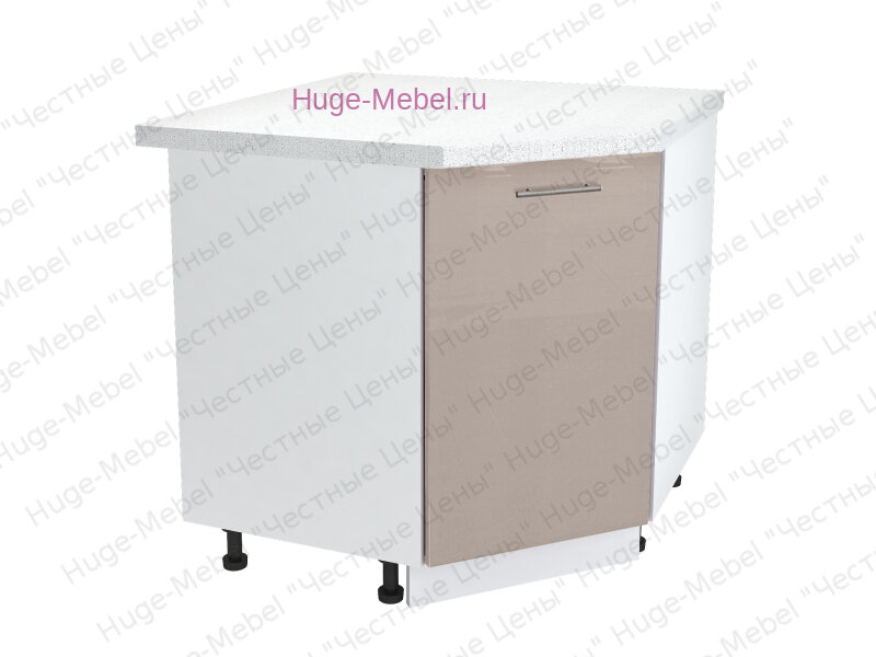 Шкаф кухонный угловой нижний 850 Ксения (кофе с молоком) Huge Mebel . Ширина 850 Высота 840. Кухонные шкафы