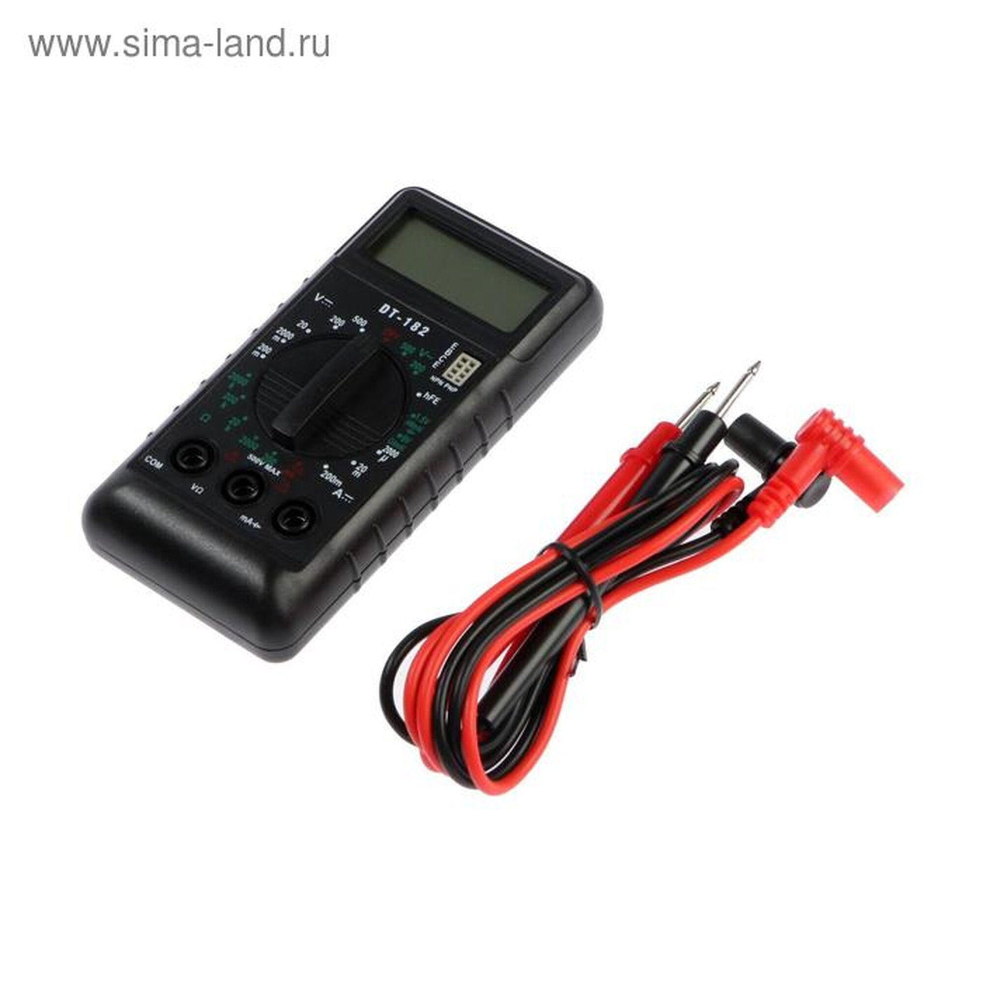 Мультиметр тундра mini, DT-182, ACV/DCV, DCA, 200-200MΩ, проверка батареек 1.5 и 9V