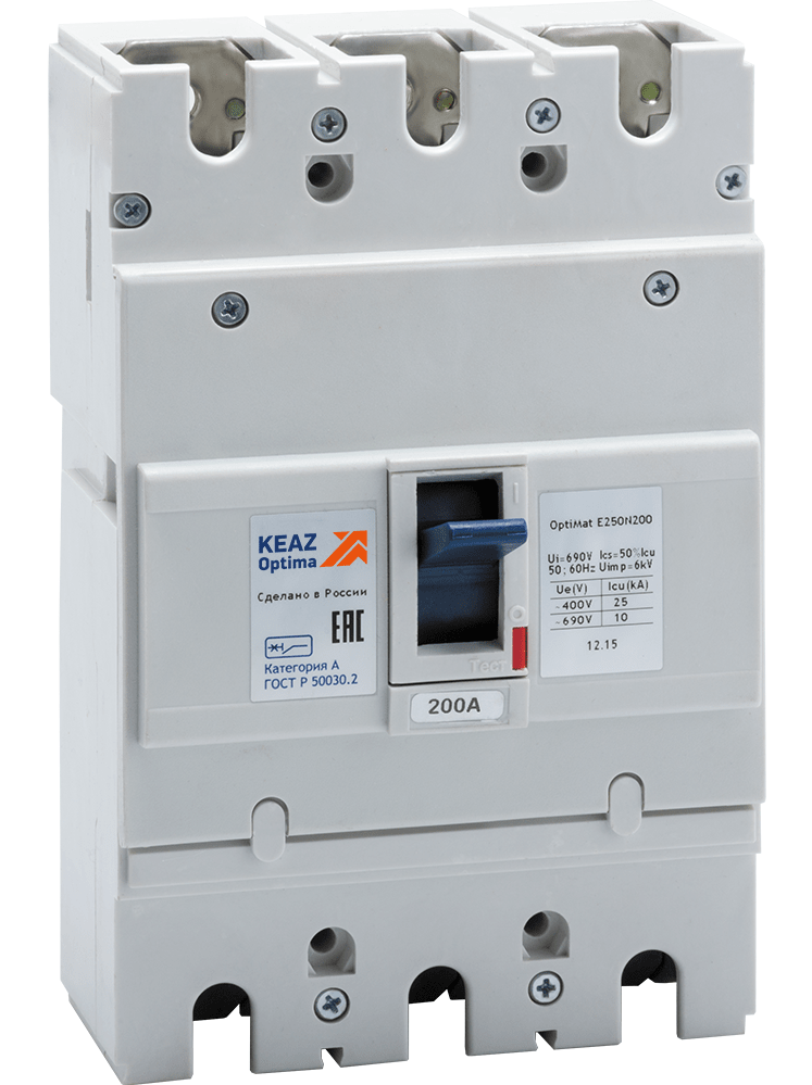 Автоматический выключатель КЭАЗ OptiMat E250N125-УХЛ3, 3P 125А, 230652 / электроавтомат