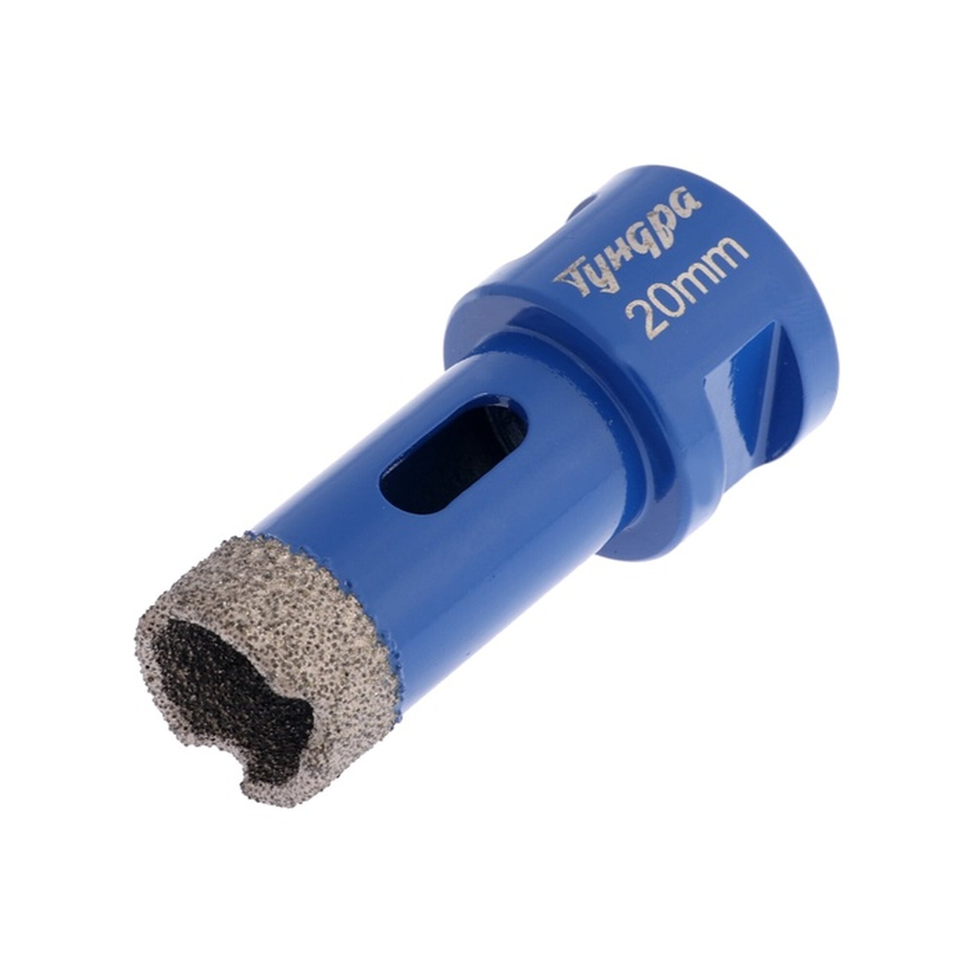 Коронка алмазная Тундра, для УШМ, для керамики и стекла, 20x35,8 мм