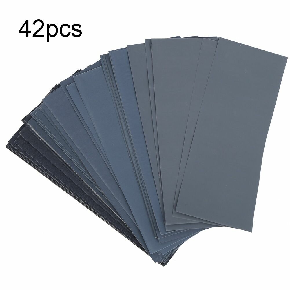 Набор шлифовальной бумаги 42 шт, зернистость 120-3000, силиката карбида, для деревообработки, авто и металла